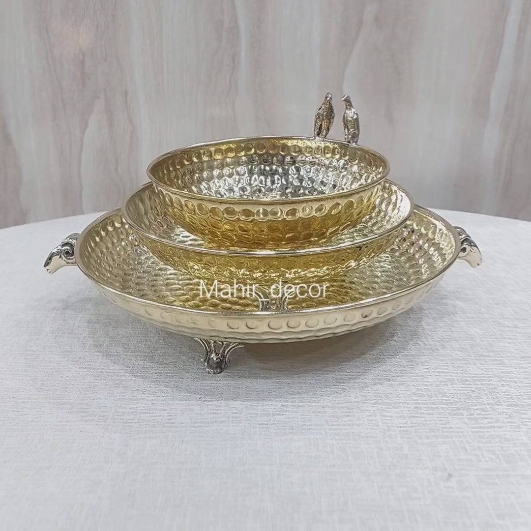 Brass beaten platters – Mahir Decor and Crockery